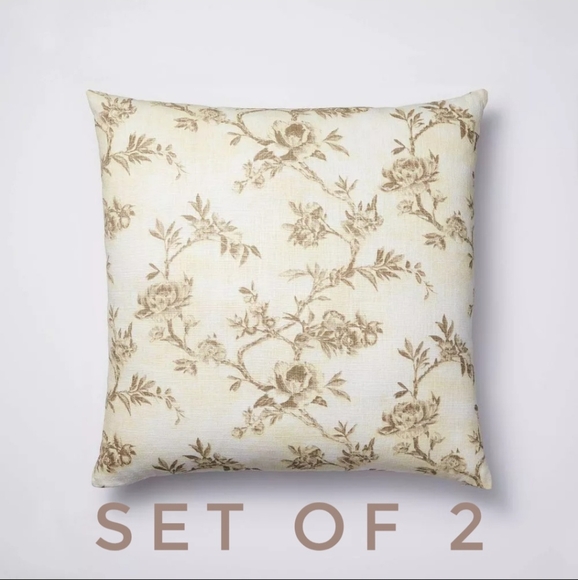 Studio McGee Threshold Target | Accents | Set Of 2 Euro Etched Neutral ...